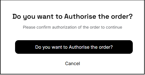 How to authorize an order? – Tamara Help Center